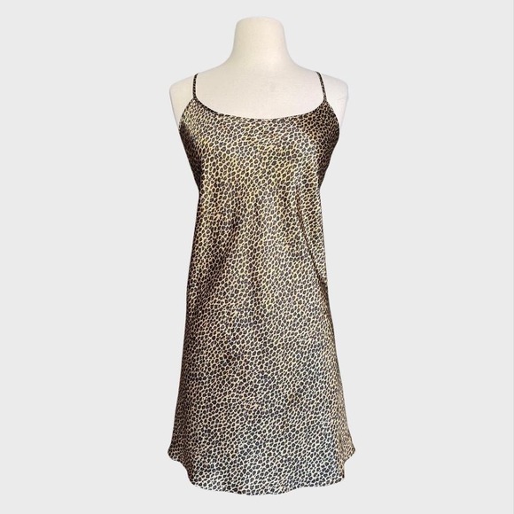 Dresses | Xl Cheetah Leopard Print Satin Slip Dress Nightie 9s Slip ...